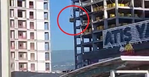 İnşaattaki bu görüntü yürekleri ağza getirdi – Bursa'ya Dair Her Şey ...